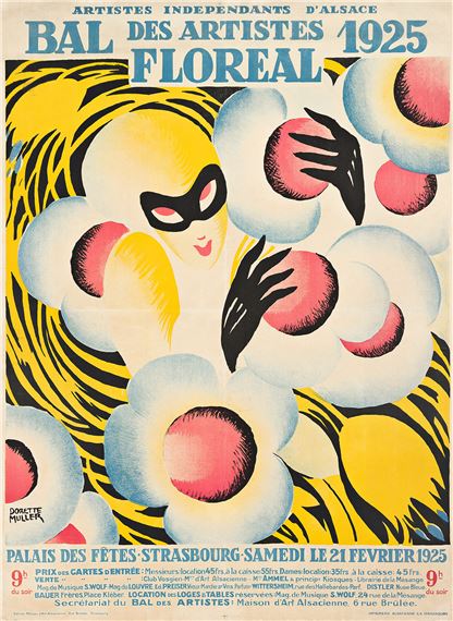 Dorette Muller | DORETTE MULLER (1894-1975). BAL DES ARTISTES FLOREAL ...