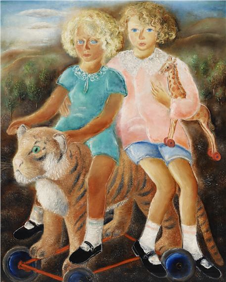 Reuven Rubin | A Double Portrait of Two Boys (1932) | MutualArt