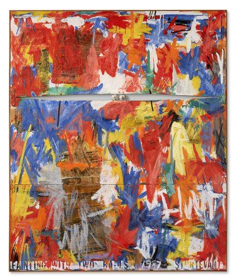 Elaine Sturtevant | Johns Painting with Two Balls (1987) | MutualArt