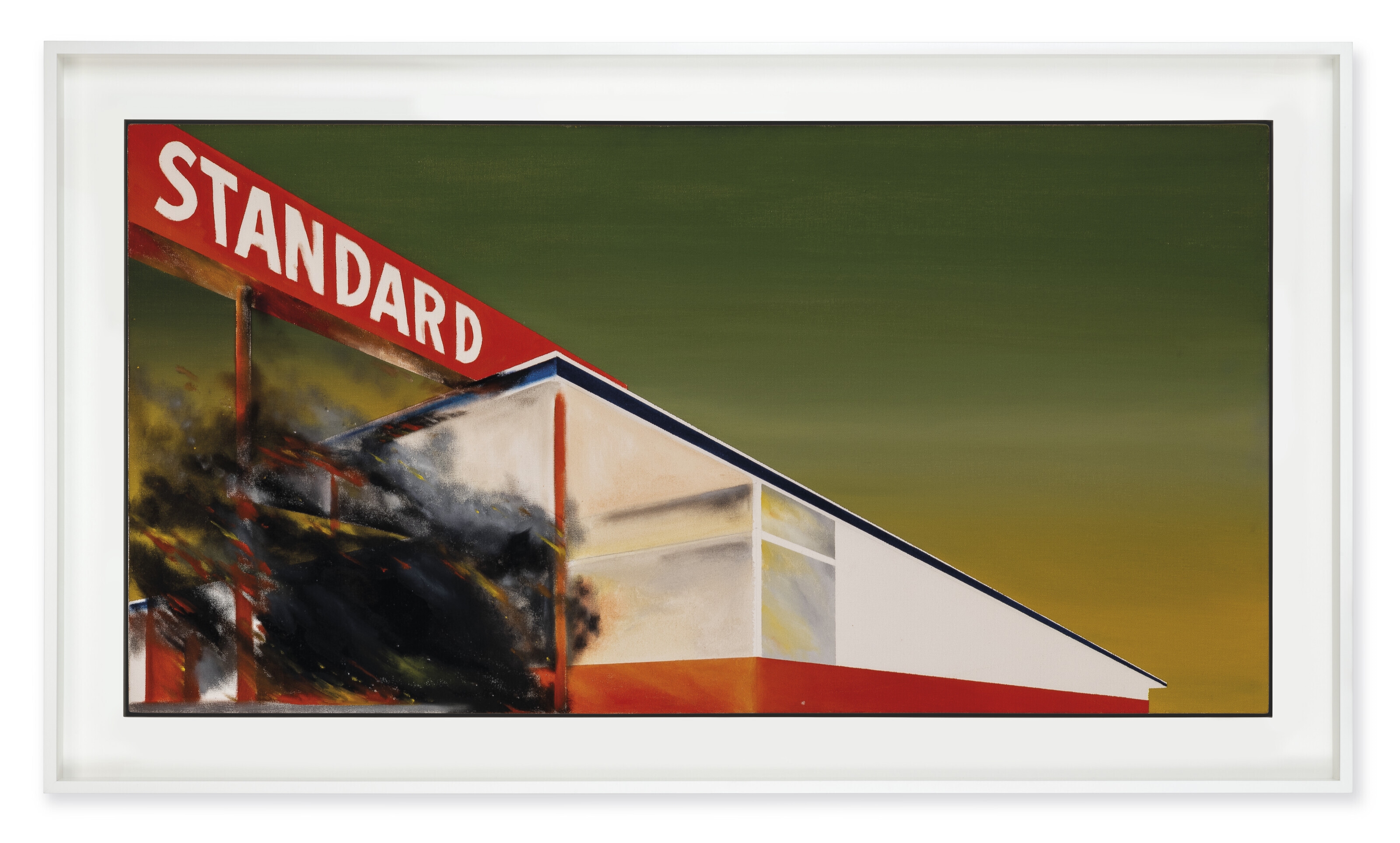 Ed Ruscha | Burning Gas Station | MutualArt