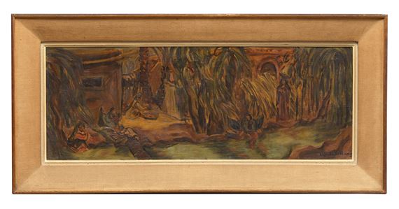 Inji Efflatoun | Village Scene (1955) | MutualArt