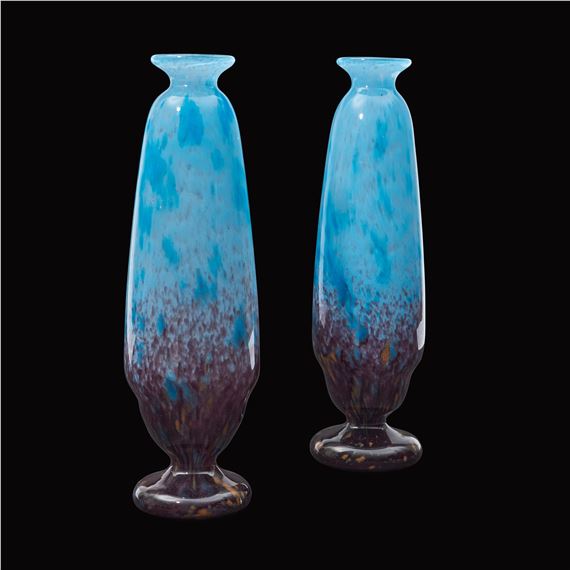 Schneider Charles | Pair of Charles Schneider Art Glass Vases ...