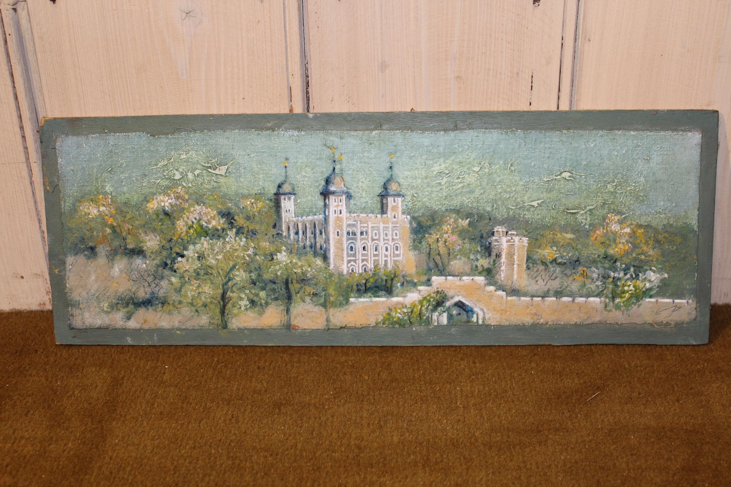 Eugene Press | rural scene with distant cathedral | MutualArt