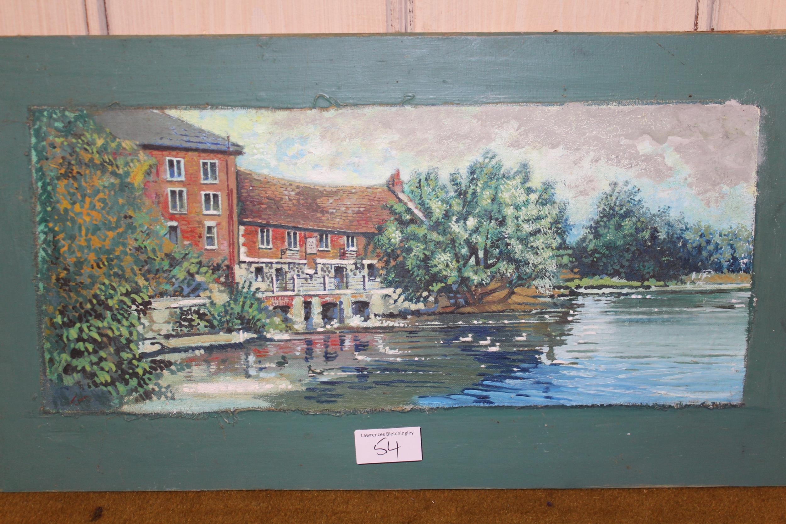 Eugene Press | rural scene with distant cathedral | MutualArt