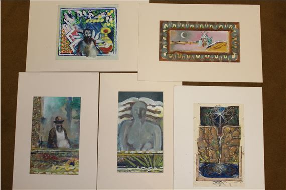 Eugene Press | Group of twelve various mixed media sketches and studies ...