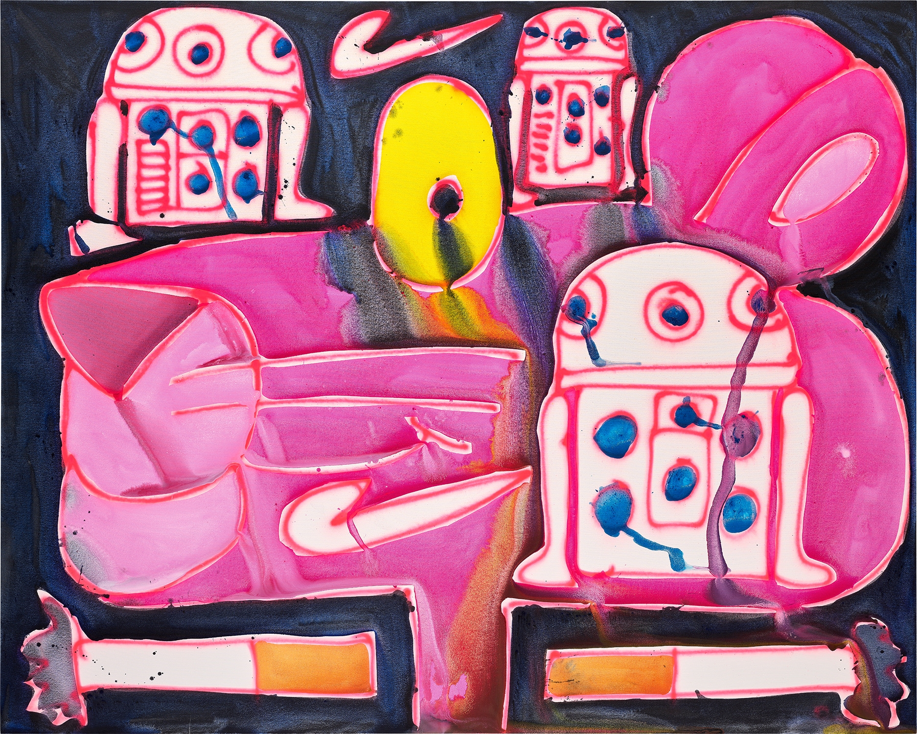 Katherine Bernhardt | stuck in a maze (2019) | MutualArt