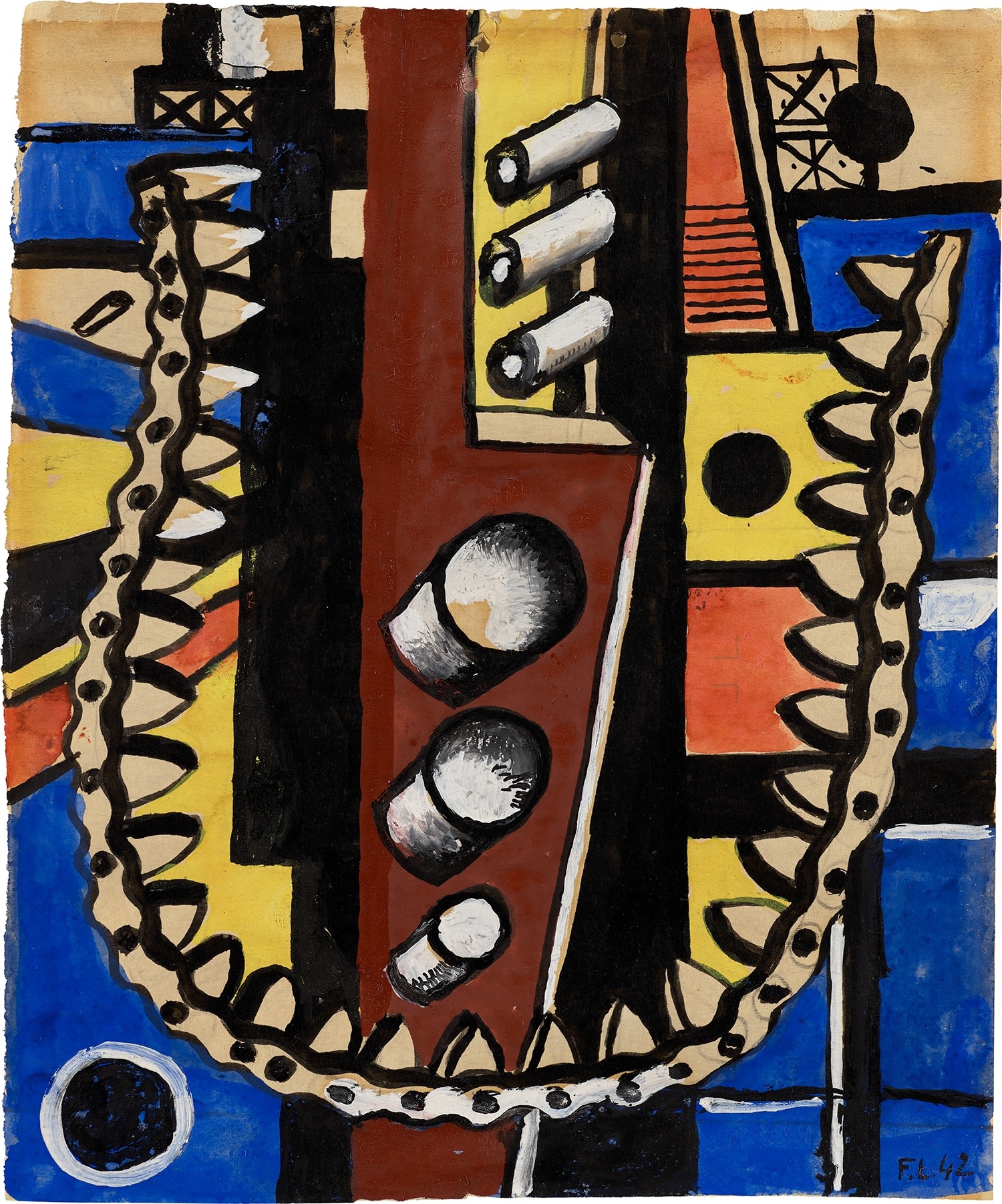 Fernand Léger | Composition américaine aux éléments mécaniques (1942 ...