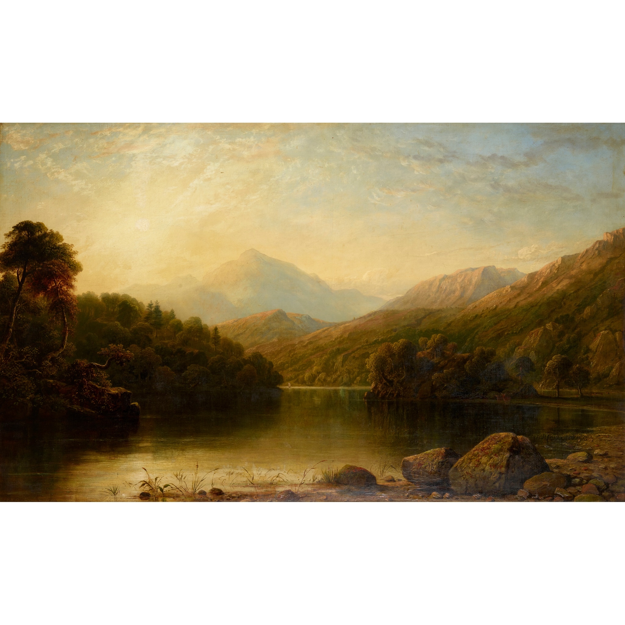 George F. Buchanan | A DESERTED HIGHLAND LOCH (1858) | MutualArt