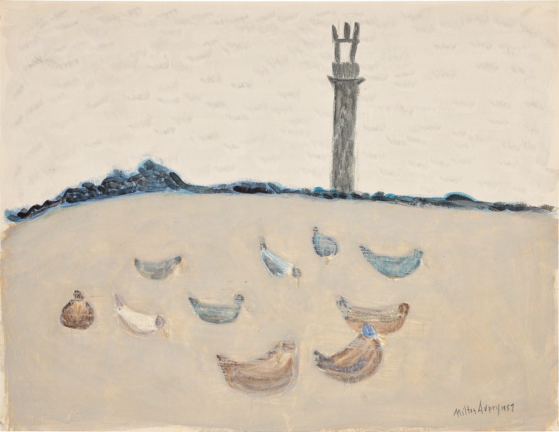 Milton Avery | Pilgrim Tower (1957) | MutualArt