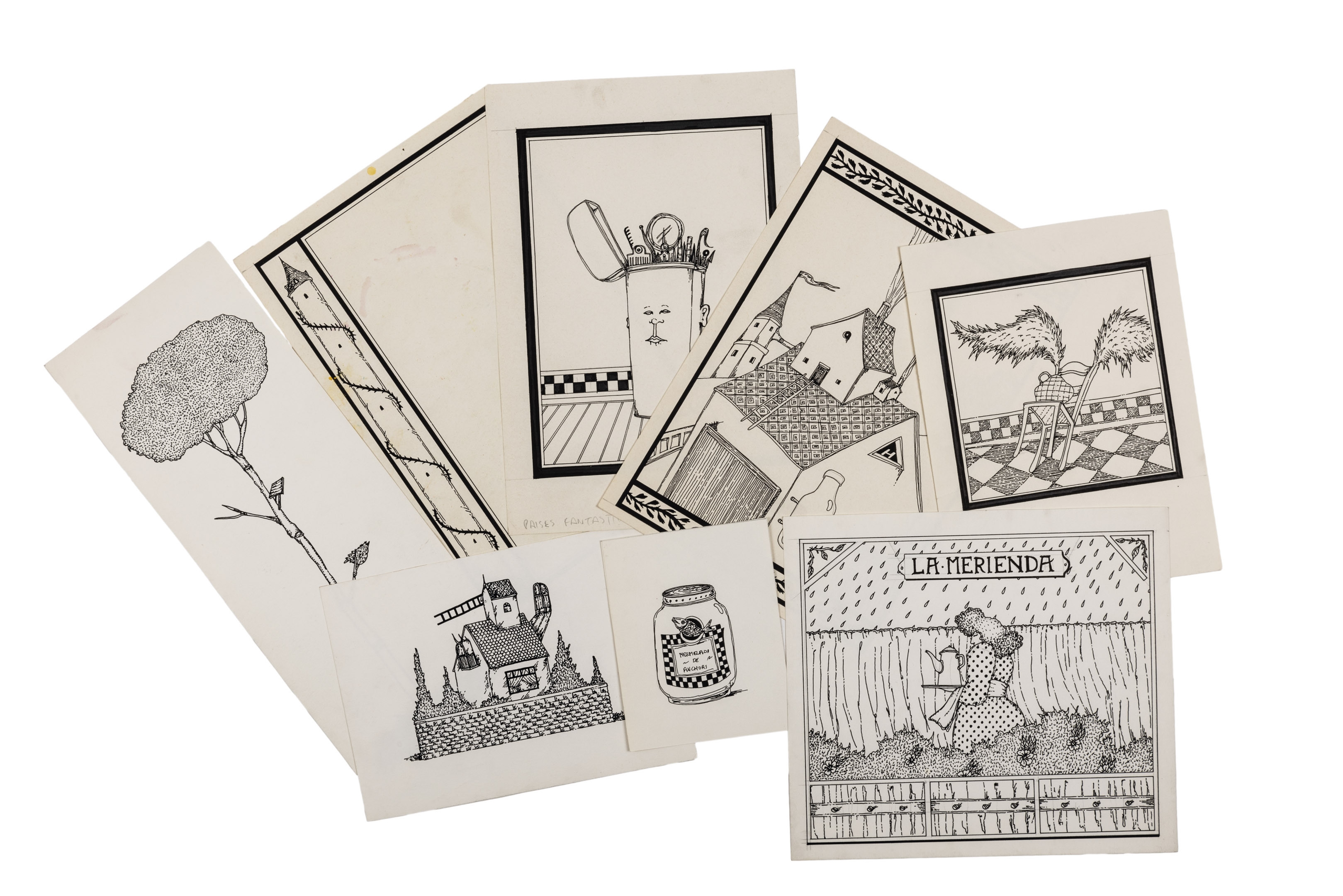 Juan Carlos Eguillor | Ocho dibujos para ilustraciones | MutualArt