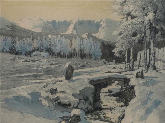 Friedrich Iwan | Schneegruben vom Leiterweg aus (20) | MutualArt