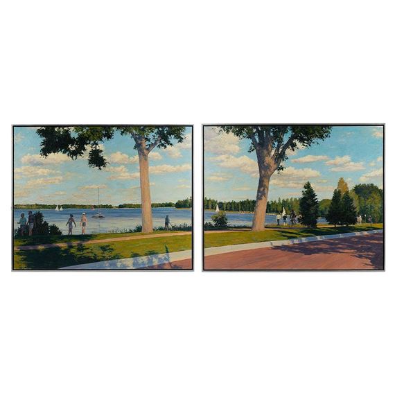 Gary Bowling | Minneapolis Lakes Diptych (1988) | MutualArt