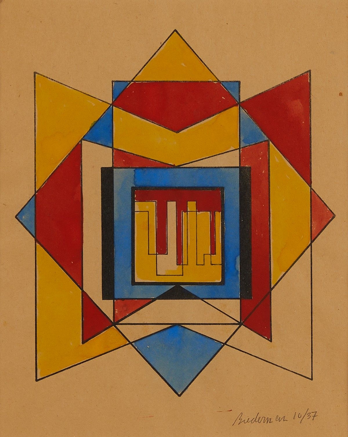 Charles Biederman | Geometric abstraction, 1937 (37) | MutualArt