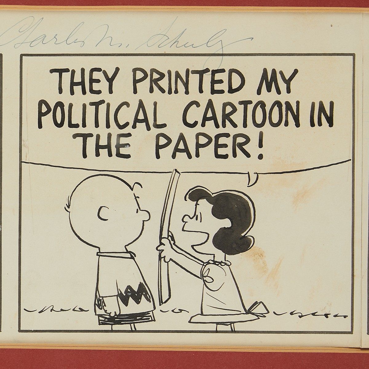 Charles Schulz | Original Peanuts Comic Strip Charles Schulz 1960 ...