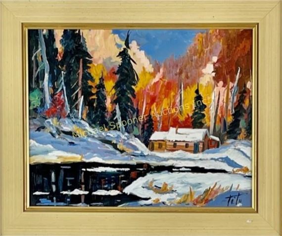 Claude Tetu | UNTITLED - CABIN BY THE LAKE | MutualArt