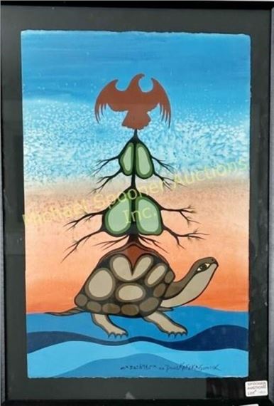 Doug Kakekagumick | UNTITLED - EAGLE AND TURTLE | MutualArt