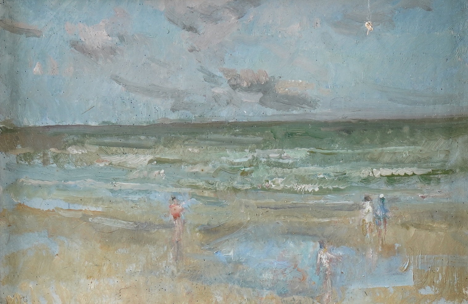 Peter Greenham | Children playing on the beach | MutualArt