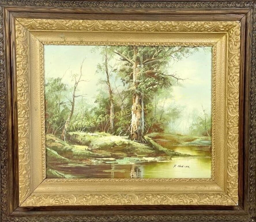 F. Holzer | UNTITLED - TREES BY THE WATER | MutualArt