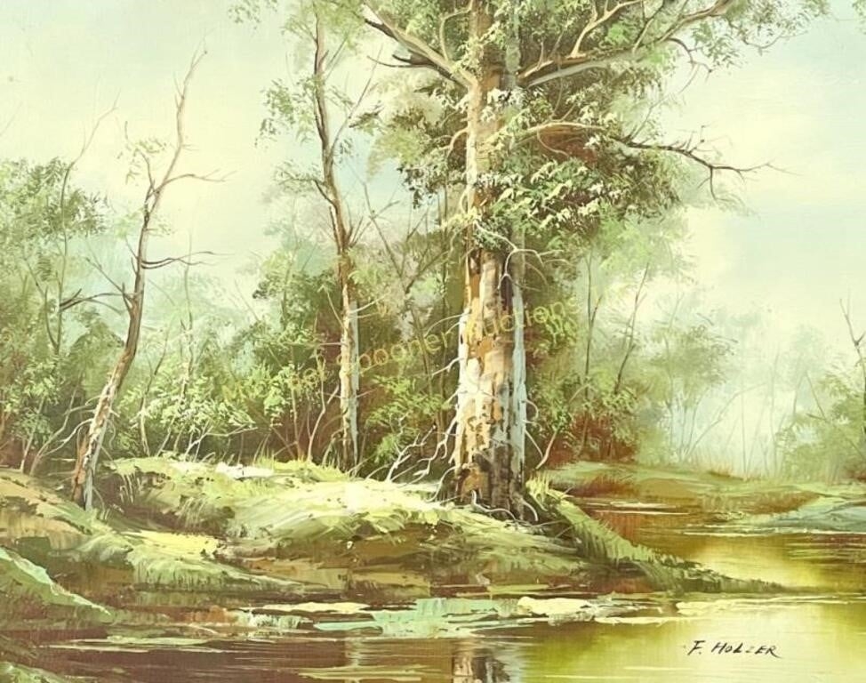 F. Holzer | UNTITLED - TREES BY THE WATER | MutualArt