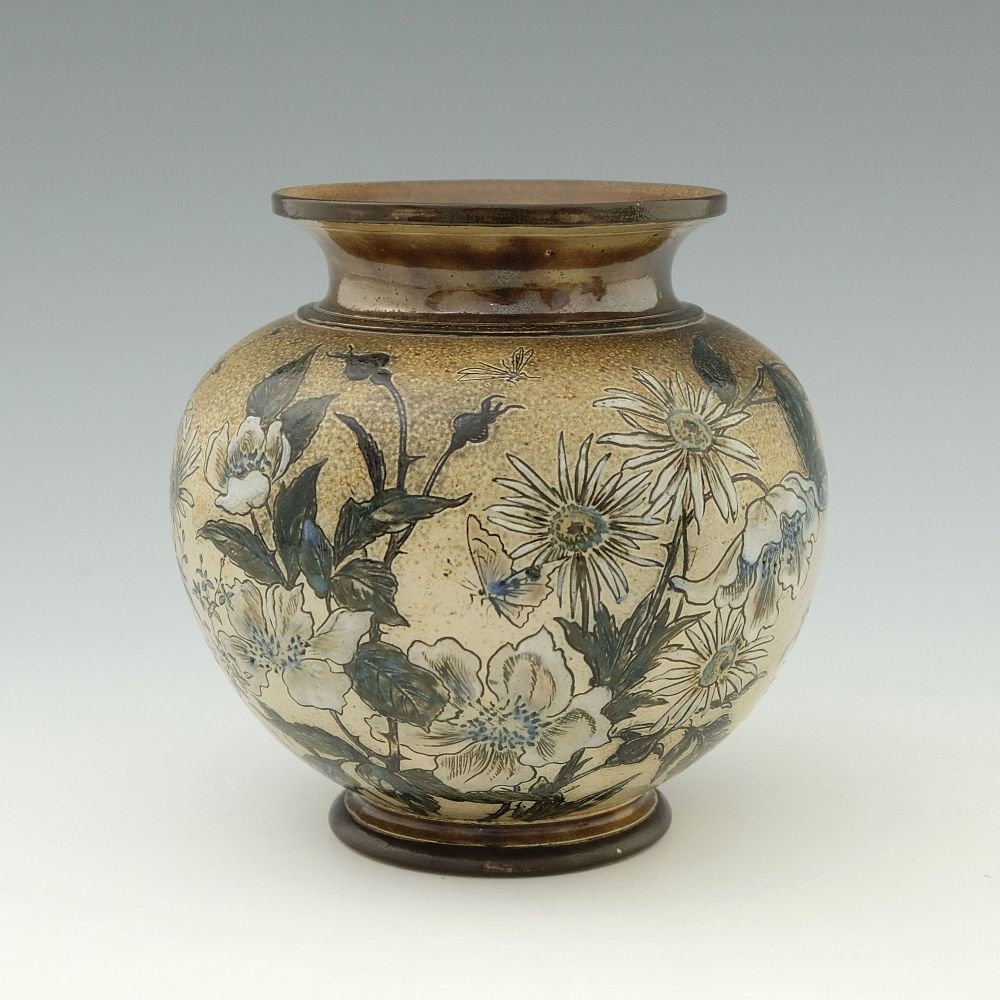 Walter & Edwin Martin | a stoneware Wildflower Meadow jardiniere (1891 ...