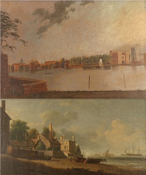 Samuel Scott | View of Lambeth Palace with St Pauls Cathedral beyond ...