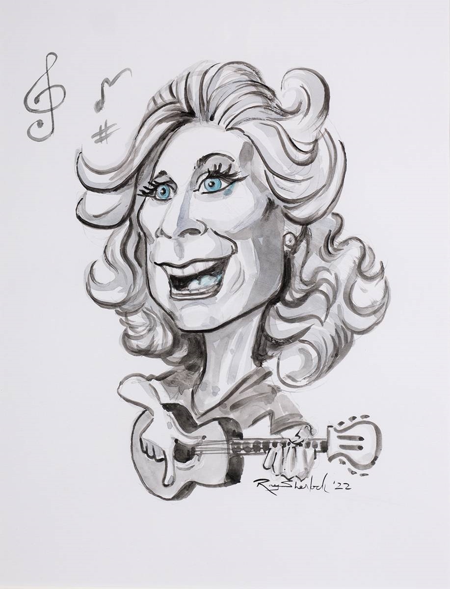 Ray Sherlock | Judy Collins caricature | MutualArt