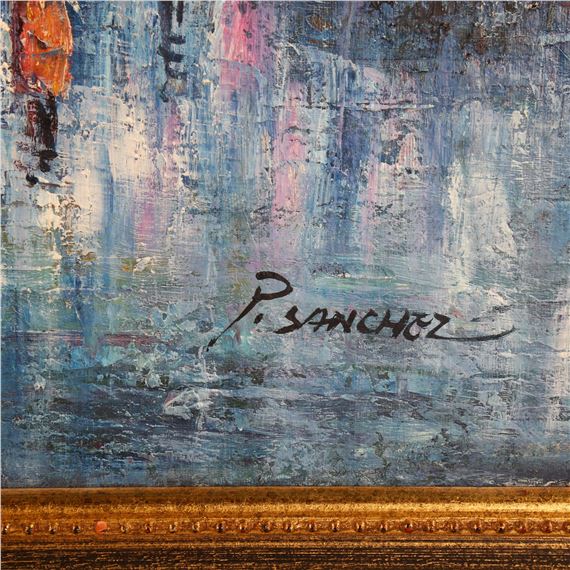 P. Sanchez | Parisian street scene | MutualArt