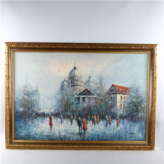 P. Sanchez | Parisian street scene | MutualArt