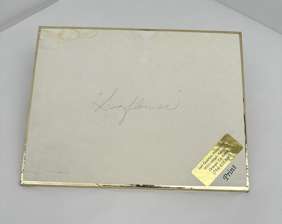 Lori Quarton | Lori Quarton Watercolor Painting Sunflower | MutualArt