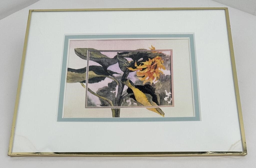 Lori Quarton | Lori Quarton Watercolor Painting Sunflower | MutualArt