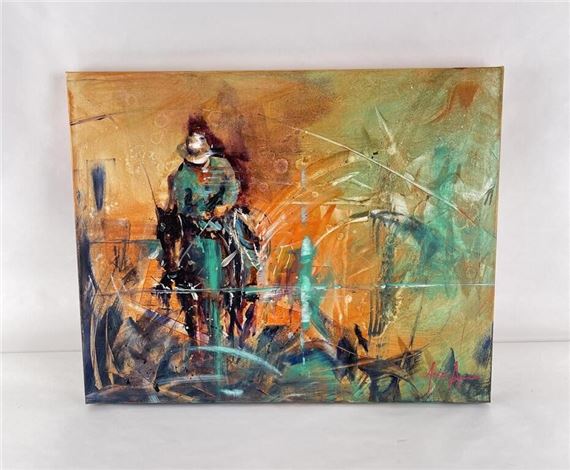 Alvaro Castagnet | Jeremy Serna Cowboy Oil on Canvas Painting (2020 ...