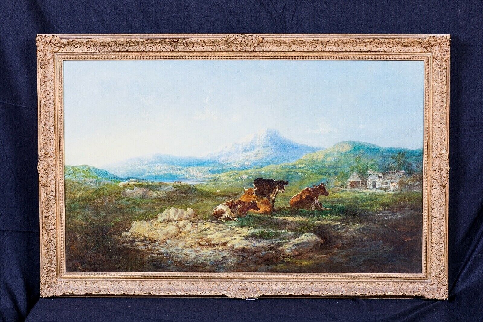 Henry Brittan Willis | CATTLE RESTING SNOWDONIA LANDSCAPE OIL PAINTING ...