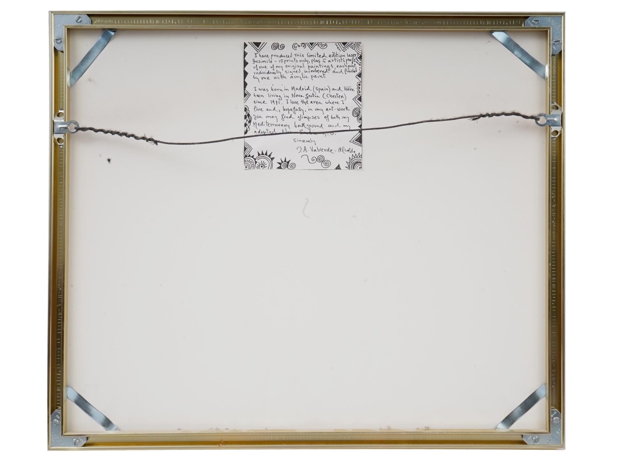 Jose Valverde-Alcade | Laser facsimile print of an original painting by ...