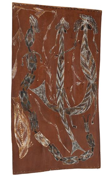 Peter Nangaliwa Nganjmirra | Yawk Yawk Spirits & Fish circa 1960-70 ...