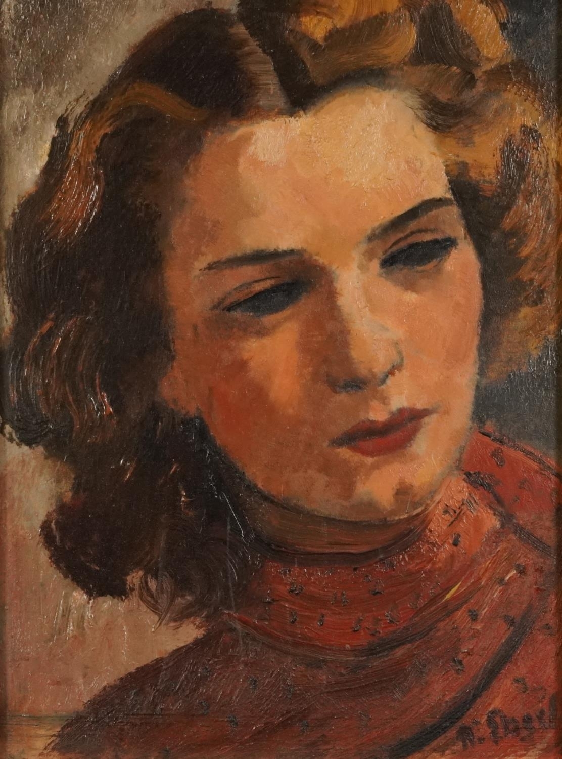 František Zdeněk Eberl | Head and shoulders portrait of a female ...