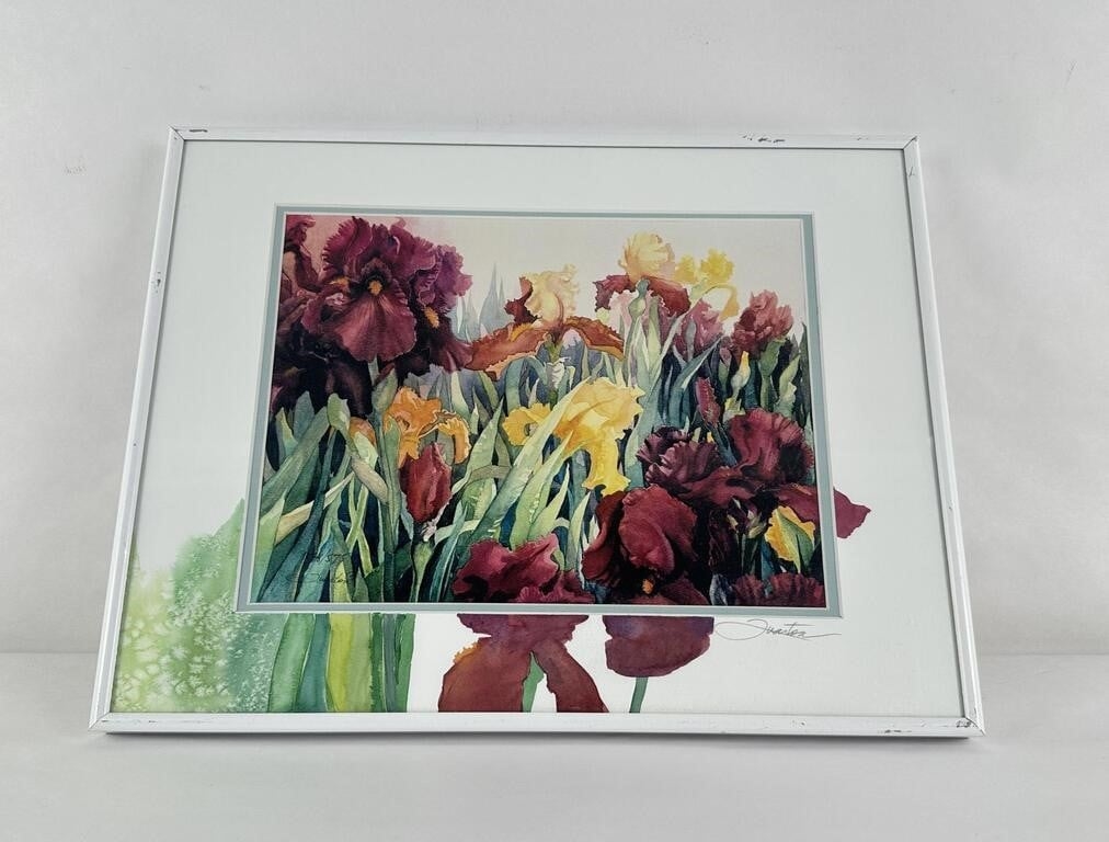 Lori Quarton | Lori Quarton Watercolor Painting Iris | MutualArt