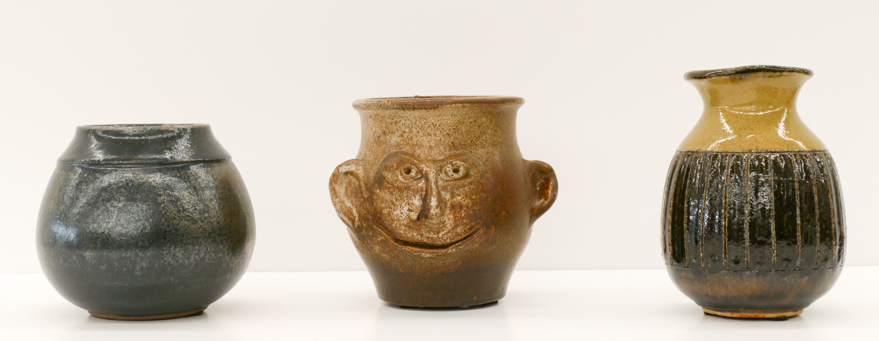 Ken Shores | Box 3pc Ken Shores Studio Pottery Small Vases | MutualArt