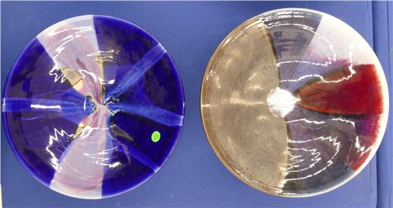 Marc Matsui | 2pc Marc Matsui Cobalt Studio Pottery Hanging Bowls ...