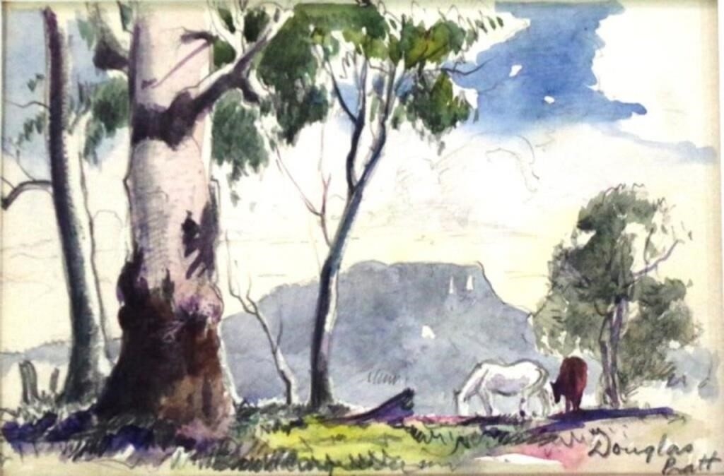 Douglas Pratt | Douglas Pratt (1900 - 1970) Landscape & Horses | MutualArt