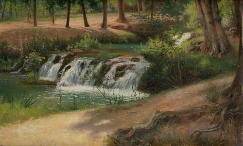 Juan Jose Garate Y Clavero | Pisaje boscoso con rio | MutualArt