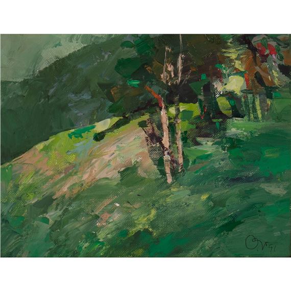Romulo Olazo | Untitled (Green Landscape) | MutualArt