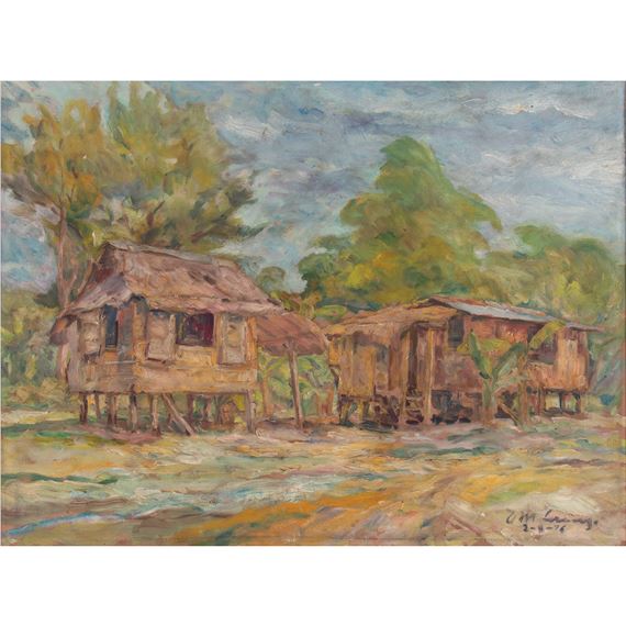 Diosdado Lorenzo | Farmer's Nipa Hut (1976) | MutualArt