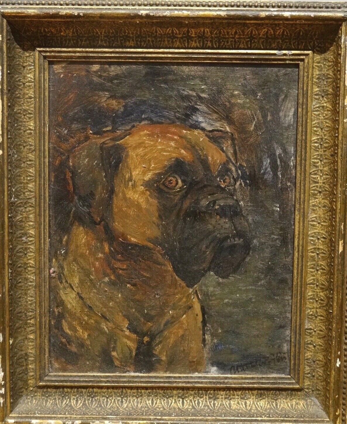 Boxer Dog Painting