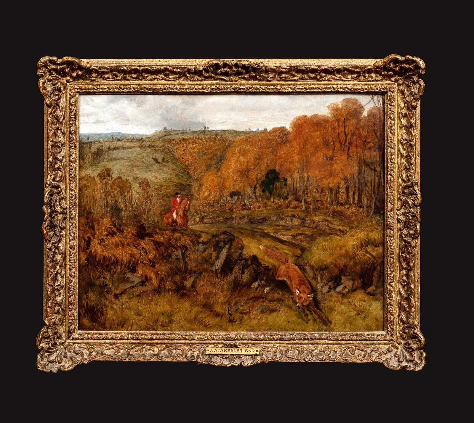 John Alfred Wheeler | FOX HUNTING LANDSCAPE OIL PAINTING (19th Century ...
