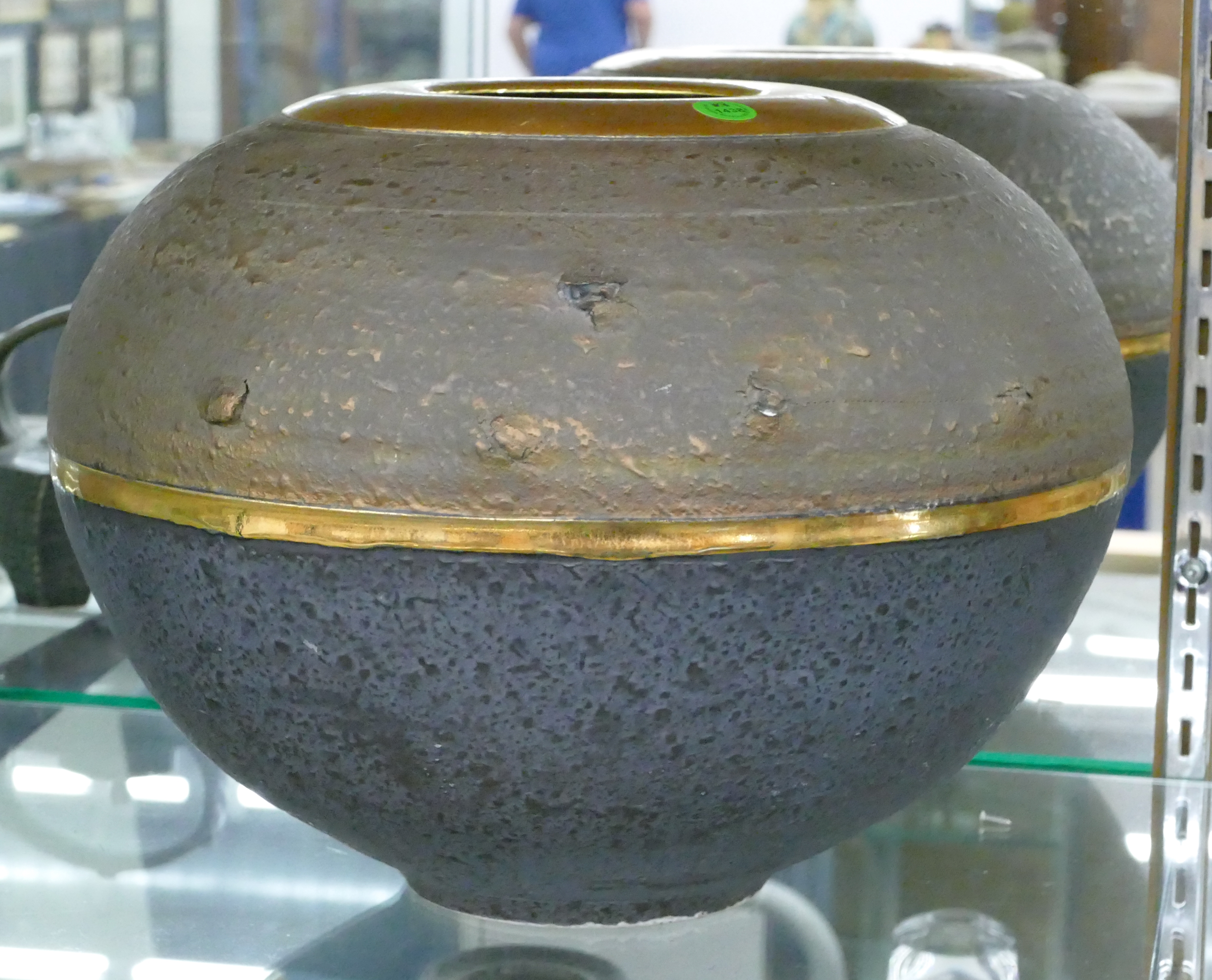 Ken Turner | Ken Turner Gold Luster Studio Pottery Ball Vase 11''x13 ...