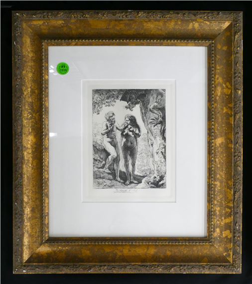 Rembrandt van Rijn | Rembrandt ''Adam et Eve'' Fine Art Etching Framed ...