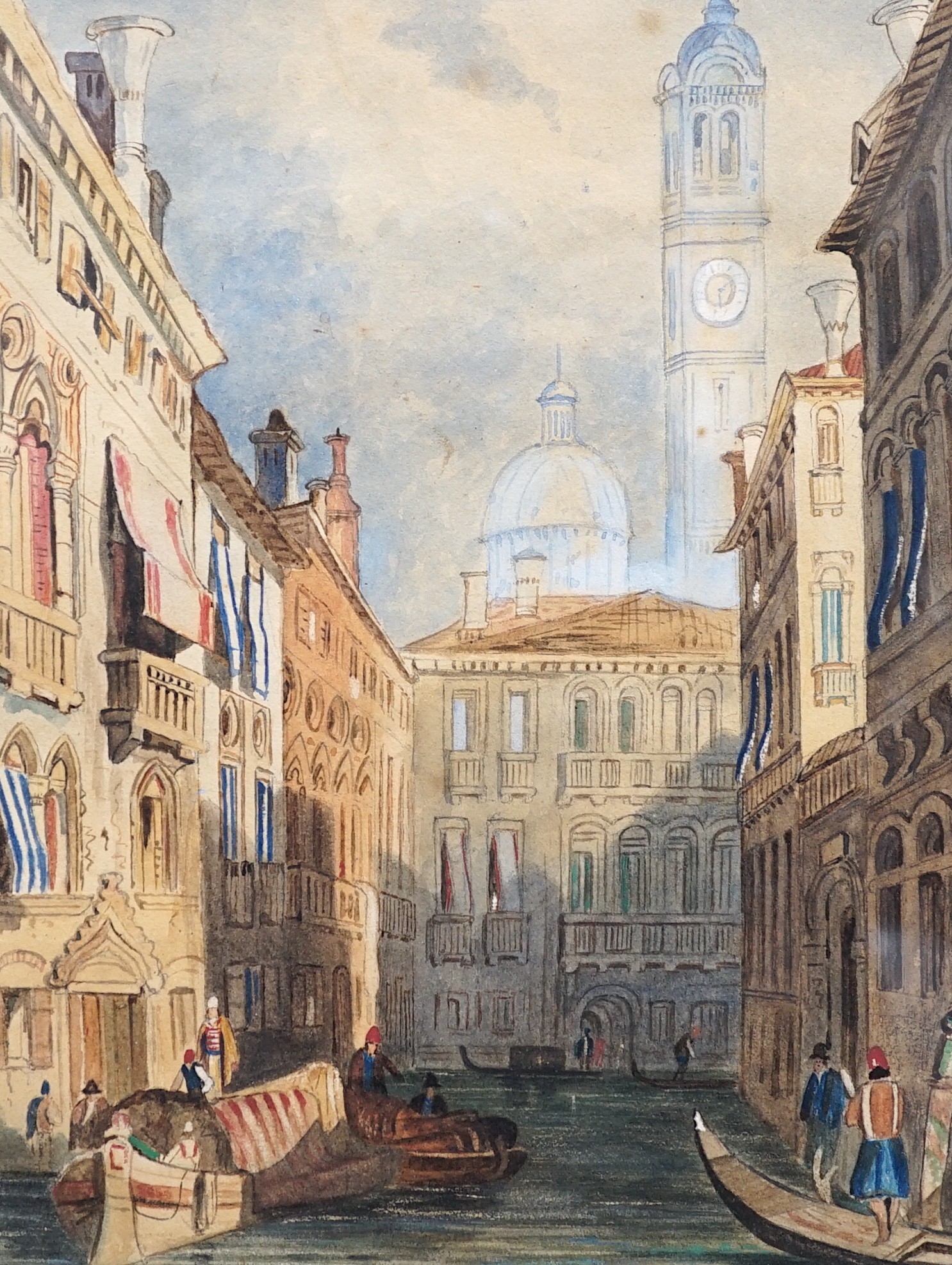 Samuel Prout | Venetian canal scene and Charles Bridge | MutualArt