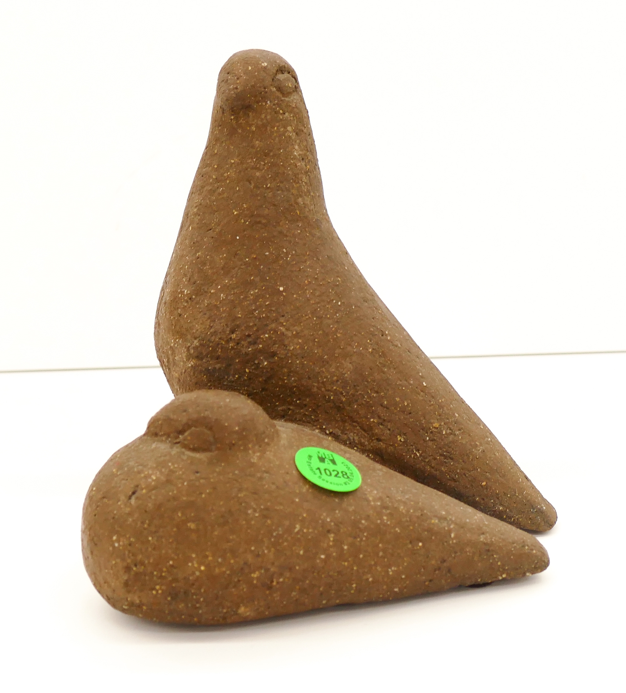 Ebba Rapp | Ebba Rapp Stoneware Birds Sculpture 6''x5.5'' | MutualArt