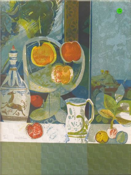 Àlvar Suñol | Sunol Alvar Green Still Life S/N Embossed Lithograph ...