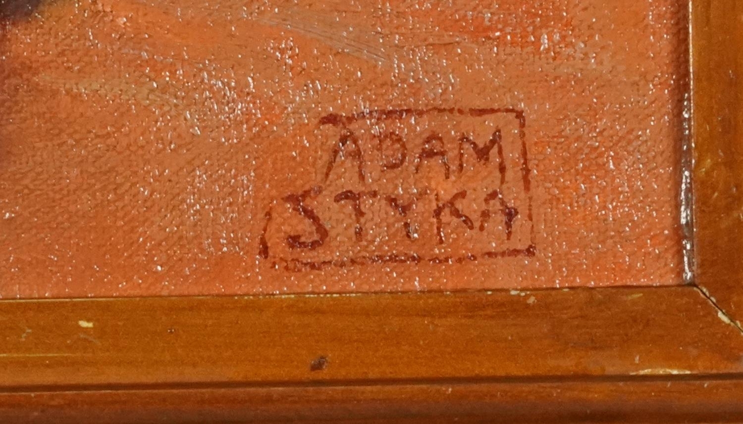 Adam Styka | Camels and figure before a desert landscape | MutualArt